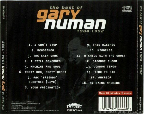 Gary Numan Albums | The Best Of Gary Numan 1984 to 1992 1996